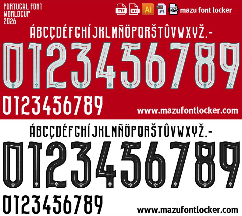 Portugal WC 2026 Font – Vector Typeface (digital Download) - Etsy UK
