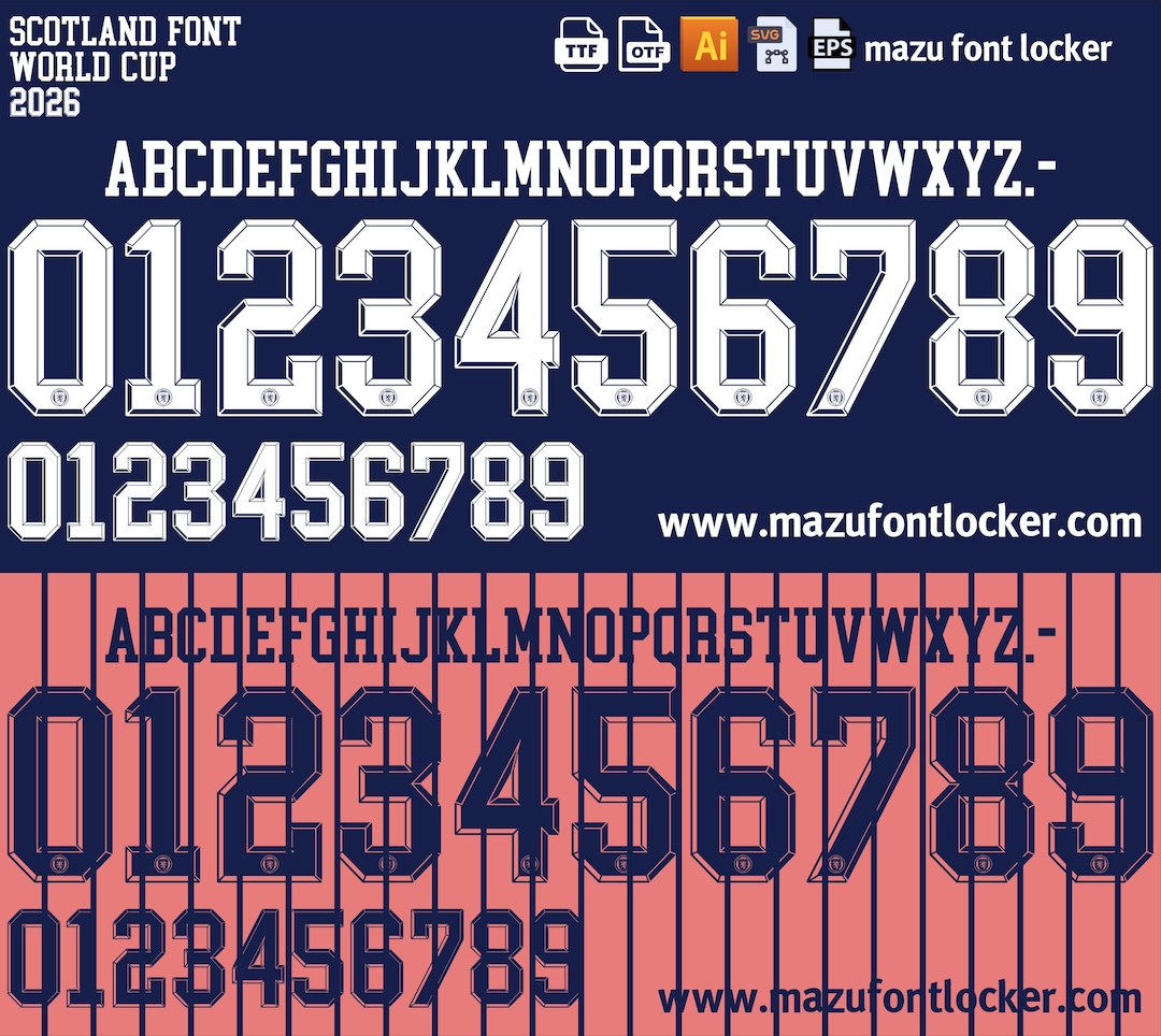Scotland WC 2026 Font – Vector Typeface (digital Download) - Etsy UK