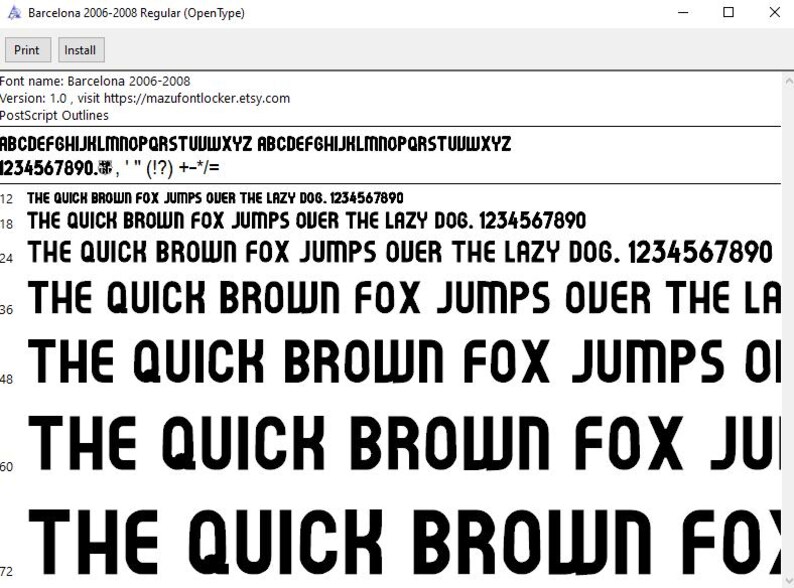 Barcelona 2006-08 Font – Vector Typeface (digital Download) - Etsy