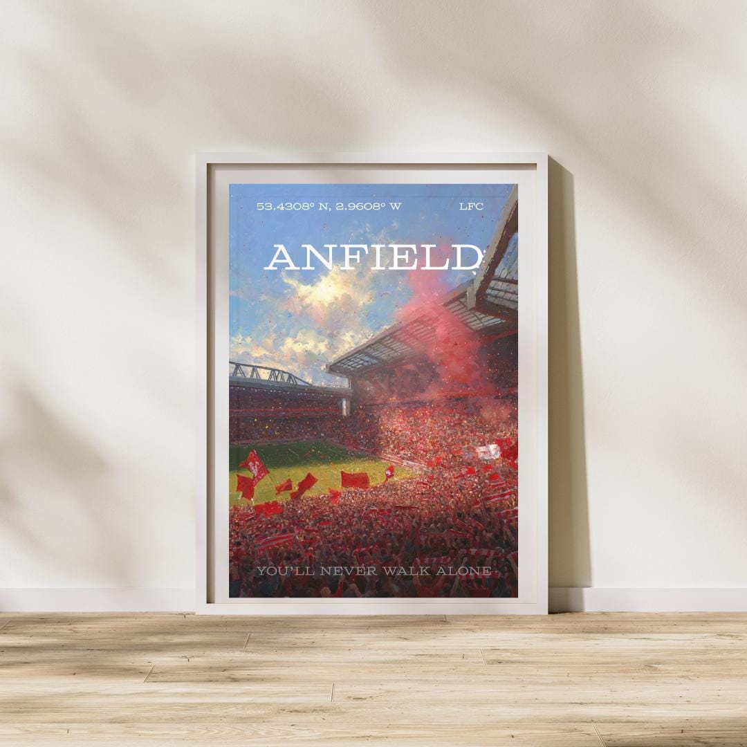 Anfield Stadium Art Print: Liverpool Football Print Gift - Etsy