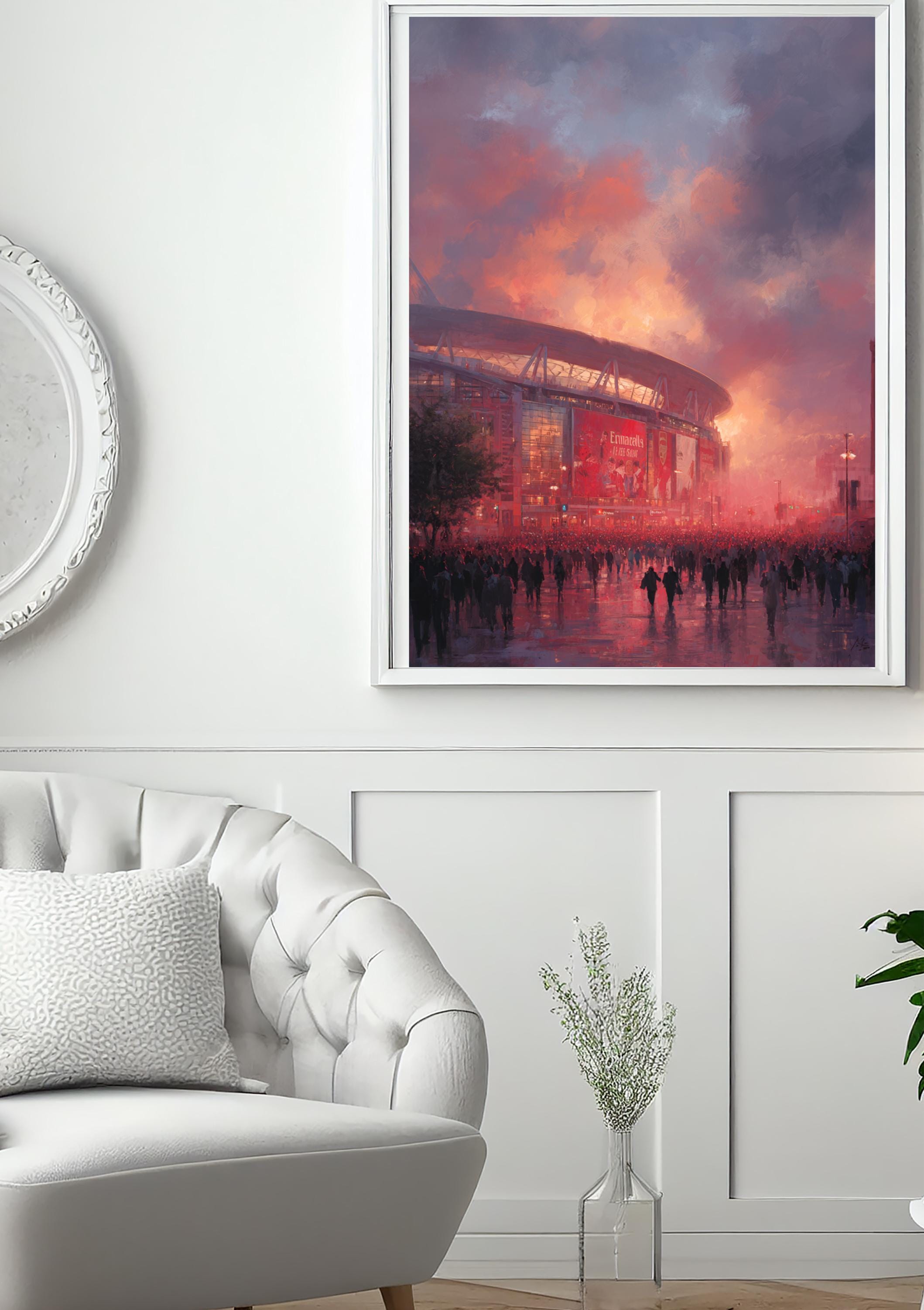 Emirates Stadium Print: Modern Arsenal Wall Art Gift for Football Fans ...