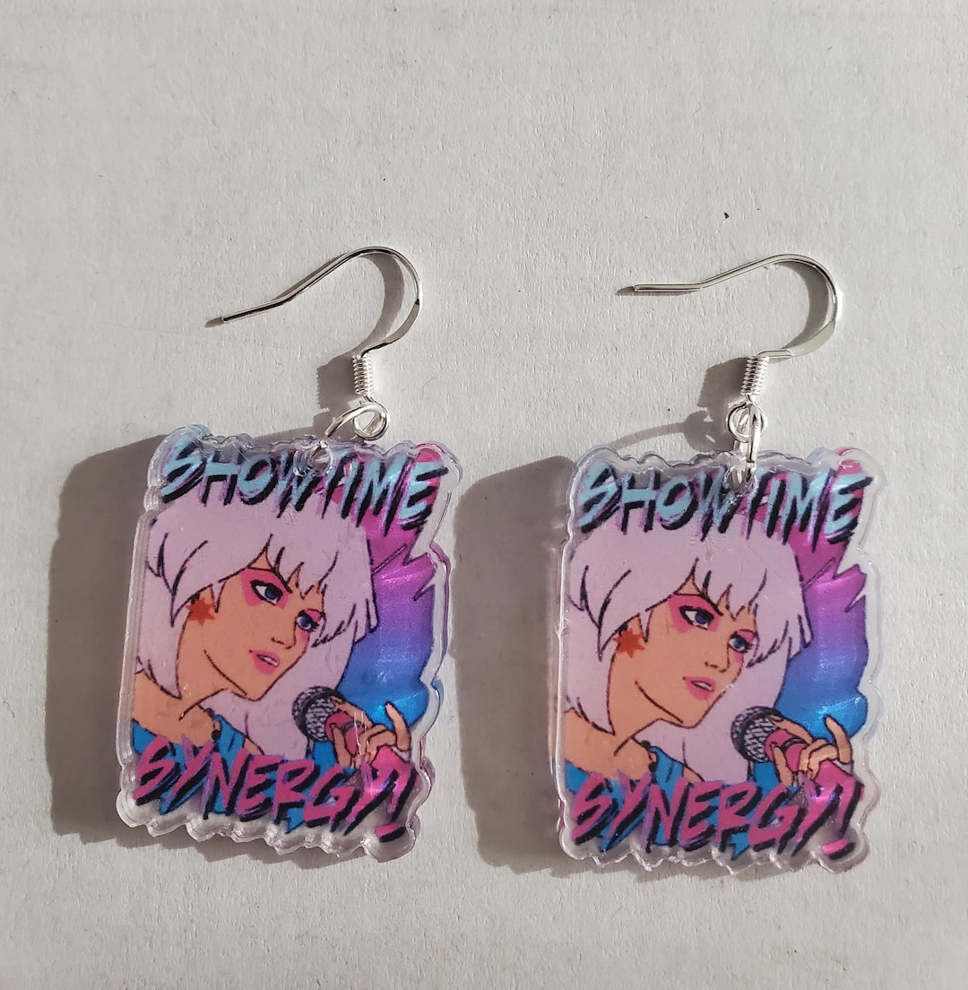 Jem and the Holograms Earrings - 80s Cartoon Nostalgia - Etsy