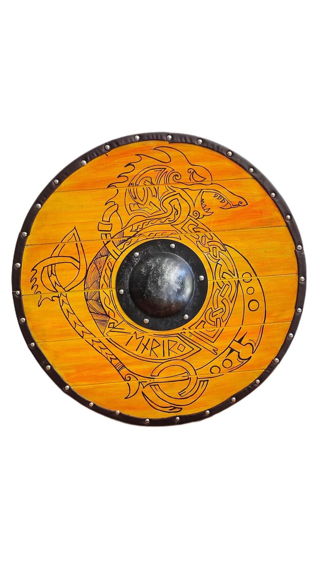 Handcrafted Viking Shield Conquer the Gods With This Legendary Norse ...