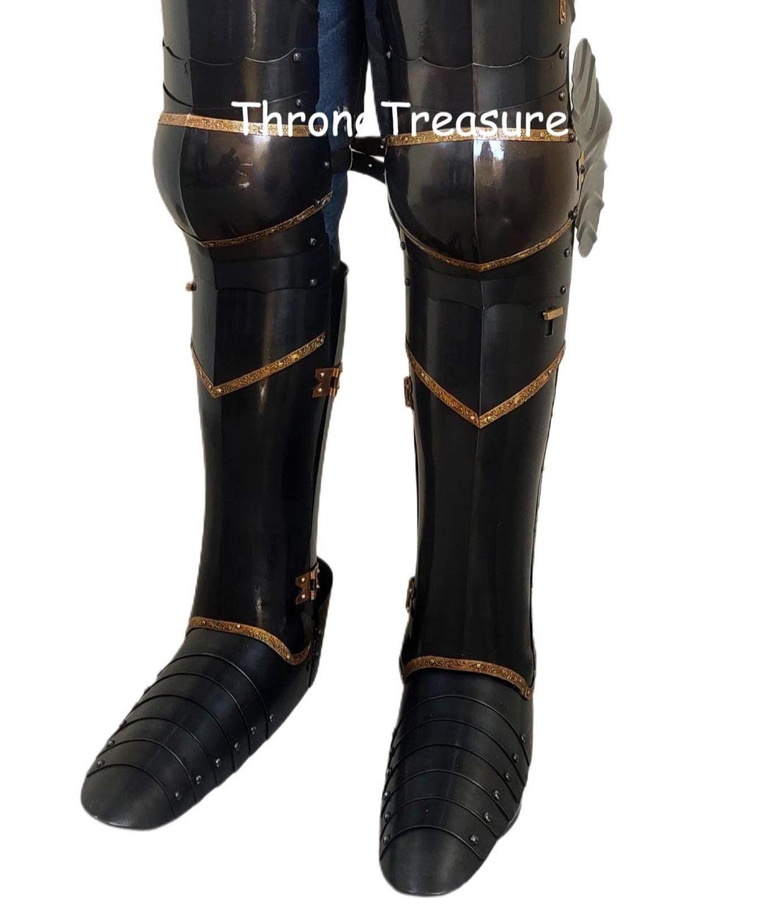 Medieval Knight Greaves in Dark Gothic Style for Cosplay Armor - Etsy