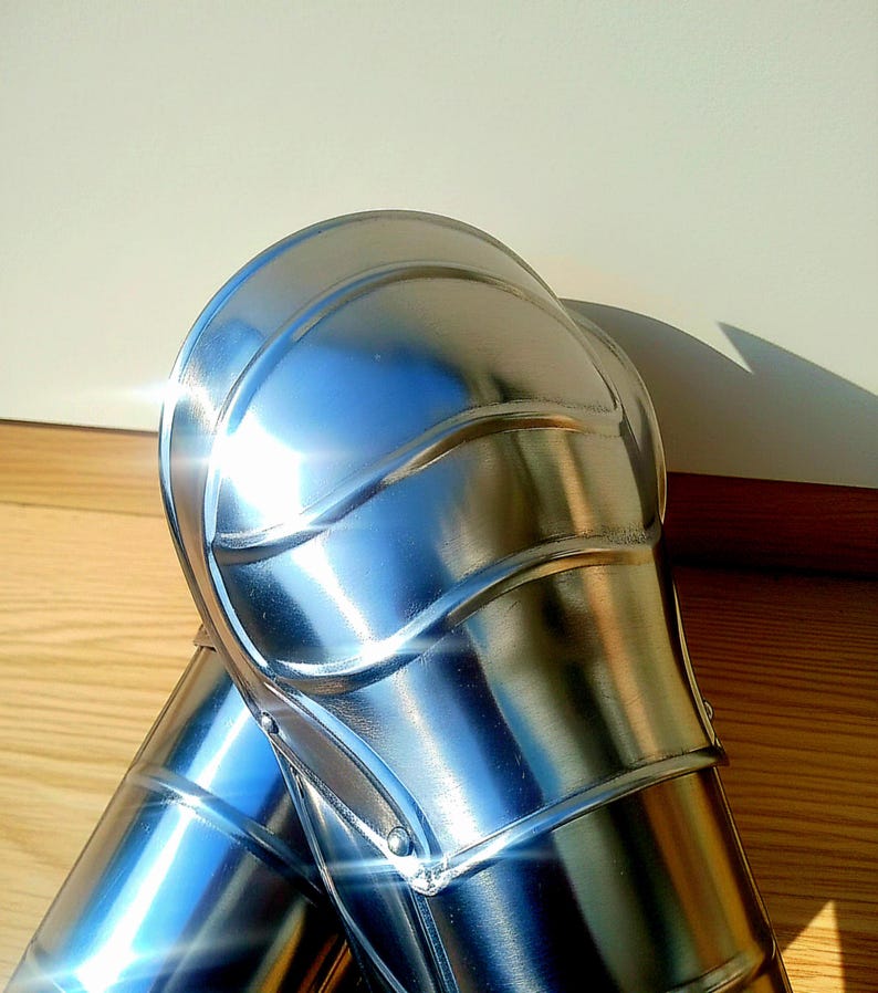 Medieval Leg Armor Pair Heavy Metal Greaves Polished Battle Ready ...