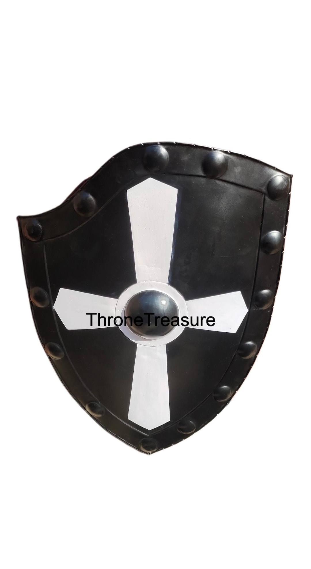 Medieval Knight Templar Crusader Shield Handcrafted Metal Armor Battle ...