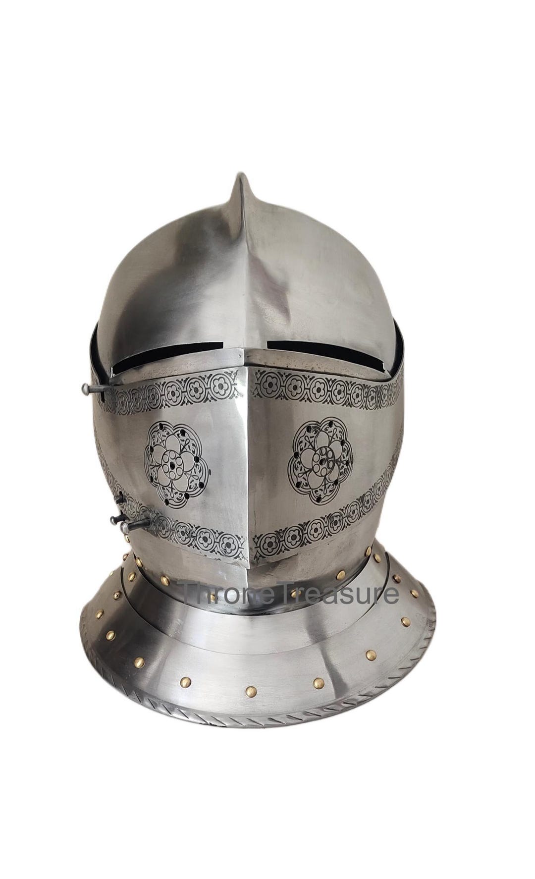 Medieval Close Helmet Combat Armet 18 Gauge Steel Knight Armor ...