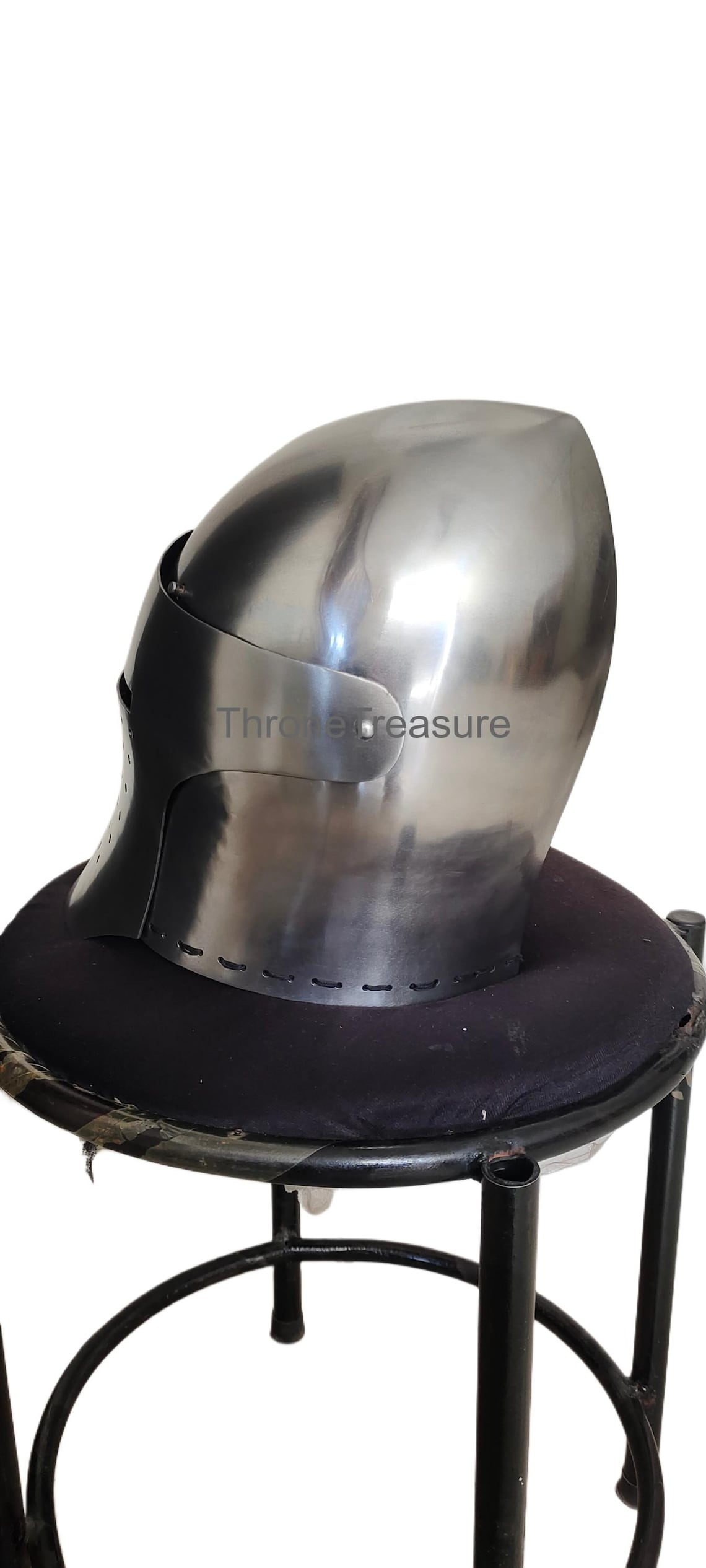 Medieval Bascinet Helmet 14th Century Reenactment Armor Knight’s Combat ...