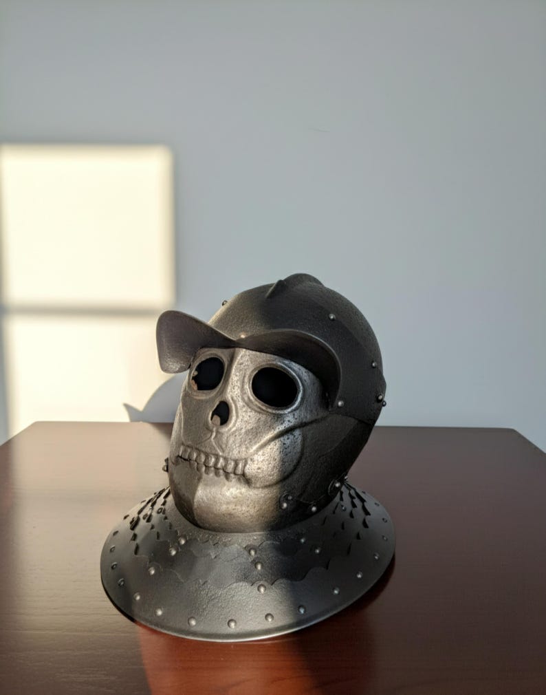 Medieval Savoyard Death’s Head Helmet 17th Century Steel Knight Armor ...