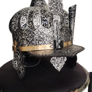 Medieval Ottoman Turkish Warrior Helmet Islamic Arabic Calligraphy ...