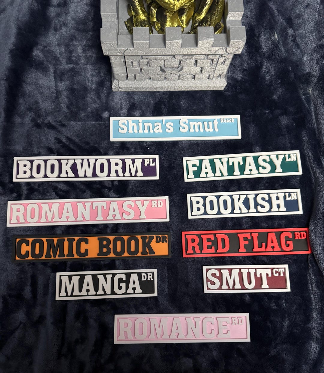 3D Printed Bookish Street Signs | Reader Decor for Bookshelf or Book ...