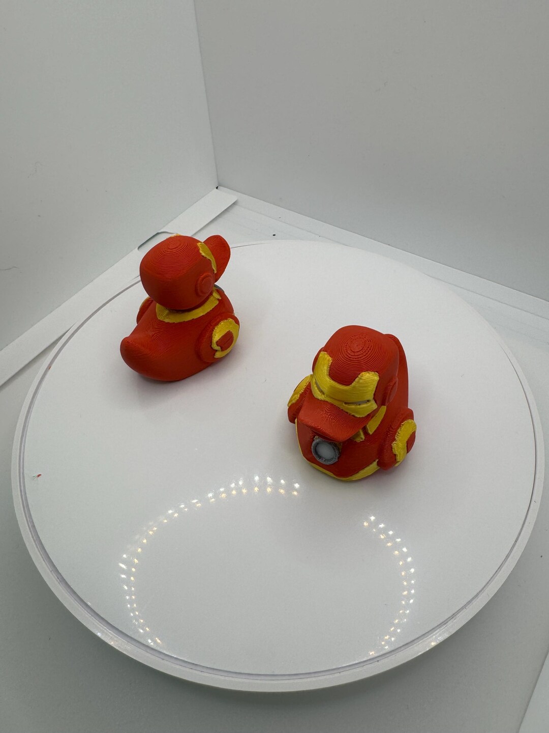 Armored Hero Duck Figure – Red & Gold Superhero Duck Decor, 3D Printed ...