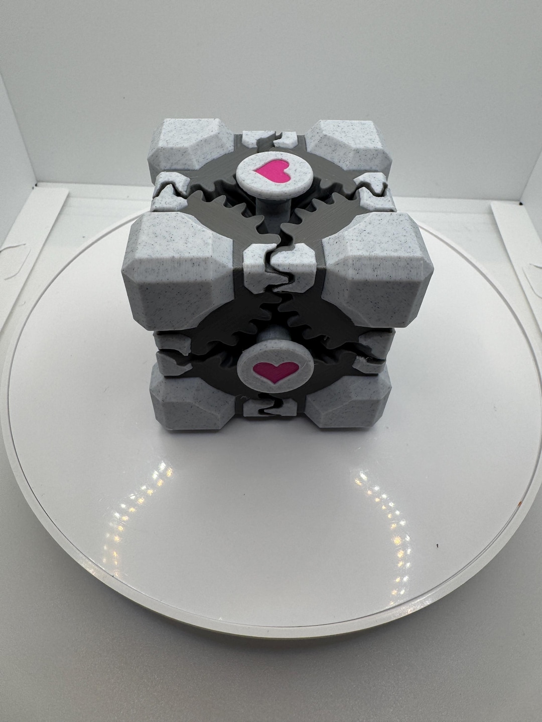 Companion Cube Gear Fidget – Mechanical Desk Toy Puzzle, Gamer Stress ...
