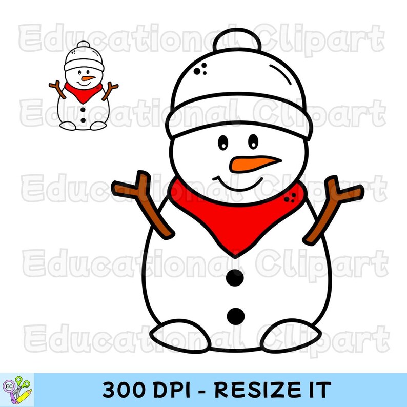 Snowman Color Sorting Clipart – 14 Colors | Winter Learning Game ...