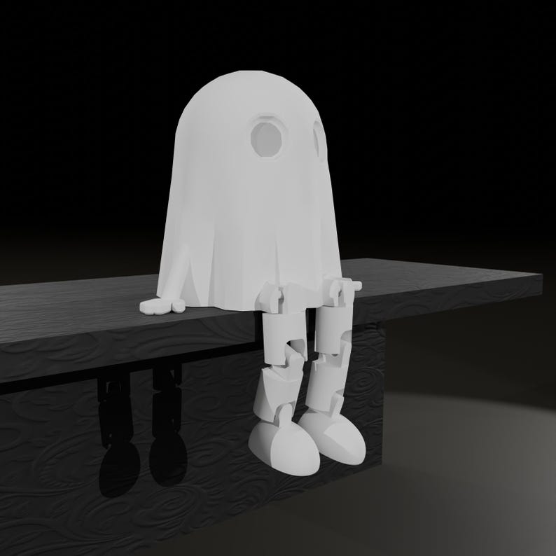 Articulated Halloween Ghost Toy STL File: Flexi 3D Print Model (digital ...