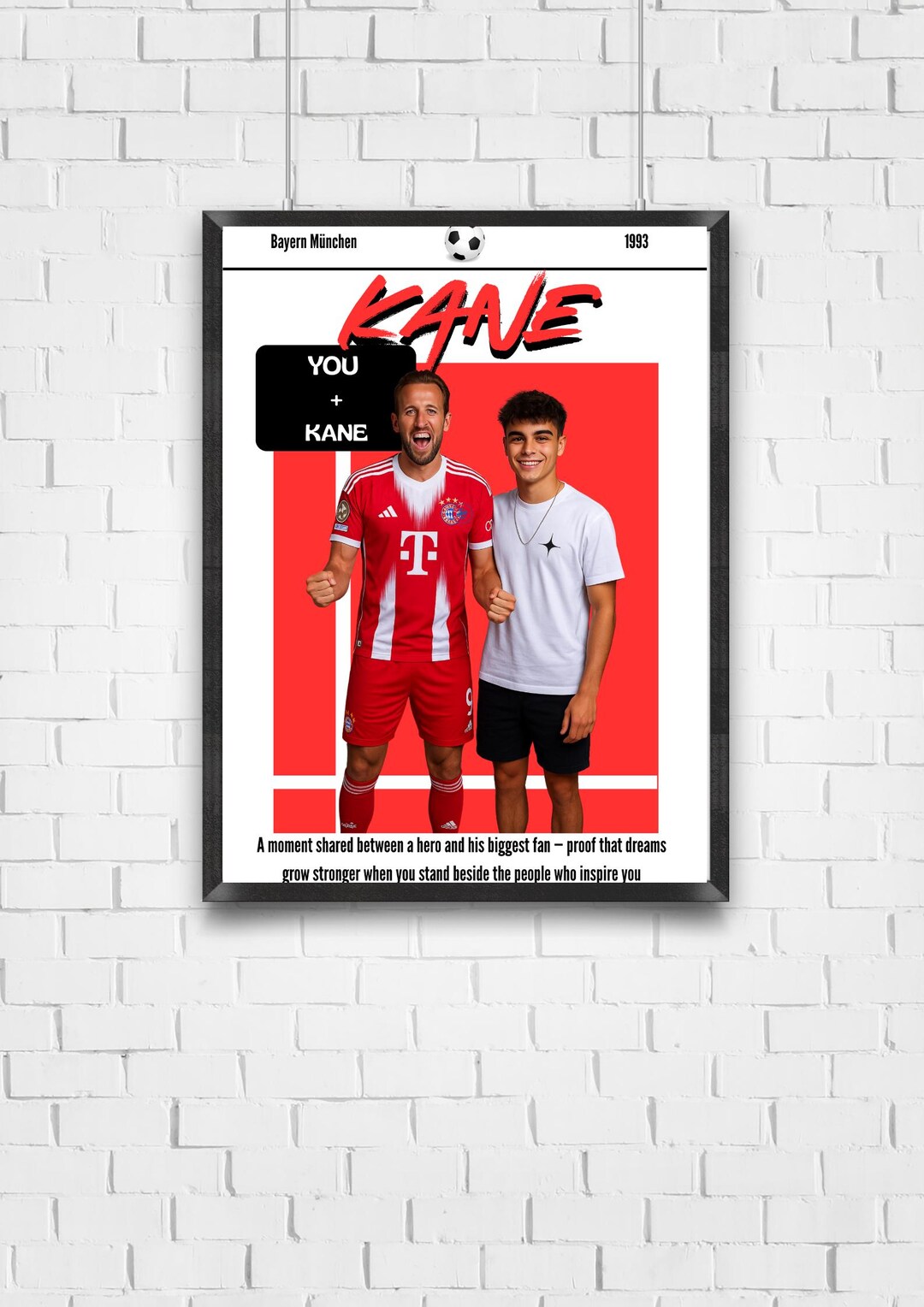 Custom Harry Kane Poster With Fan – Personalized Photo Artwork ...