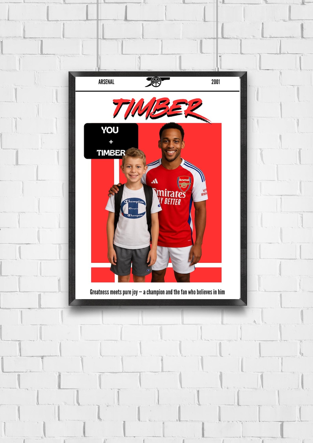 Personalized Jurrien Timber Arsenal Poster, Custom Football Fan Gift ...