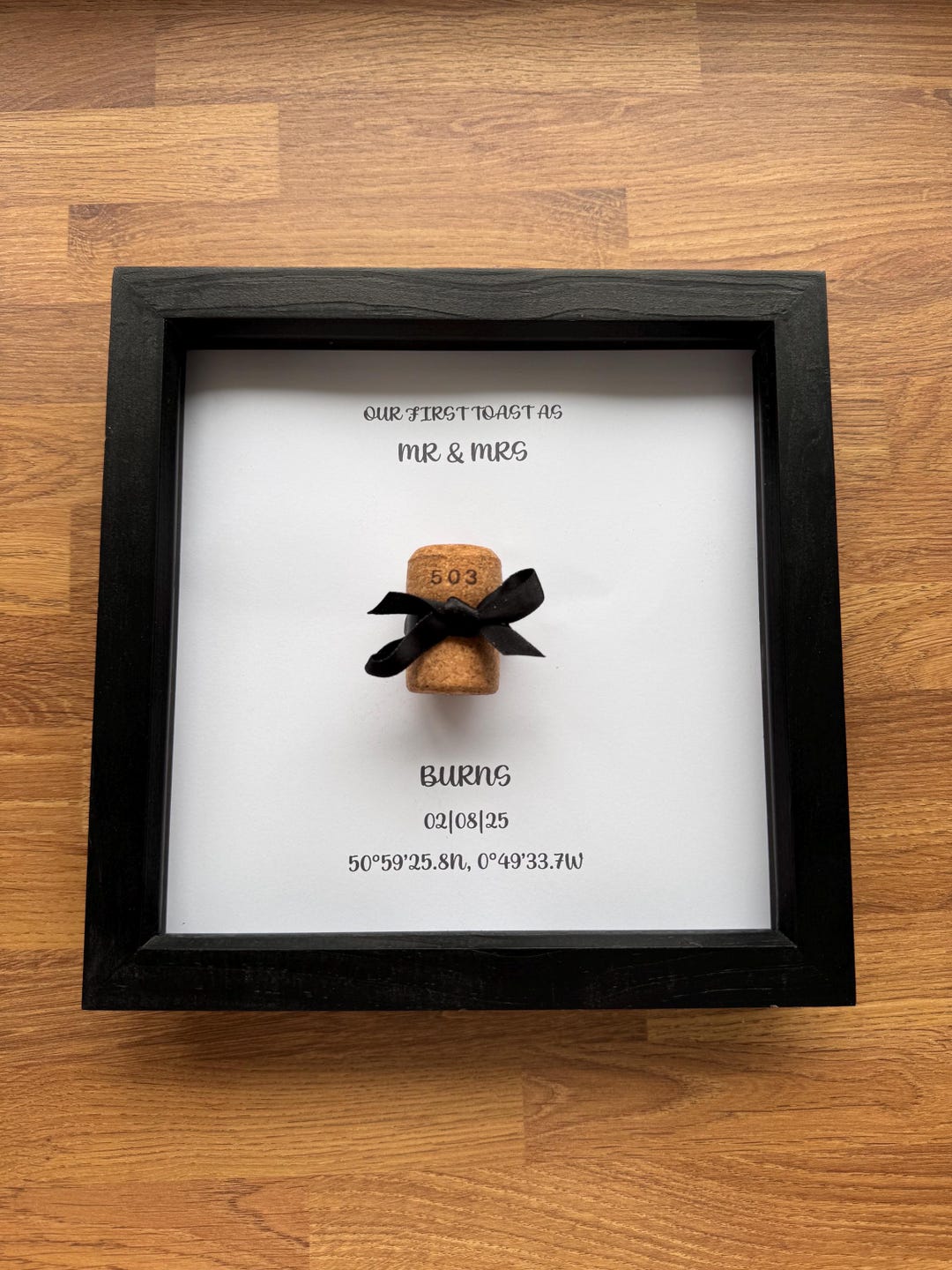 Our First Toast Cork Frame - Keepsake - Etsy