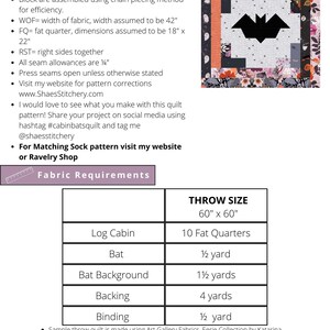 Cabin Bats Quilt Pattern- PDF - Etsy
