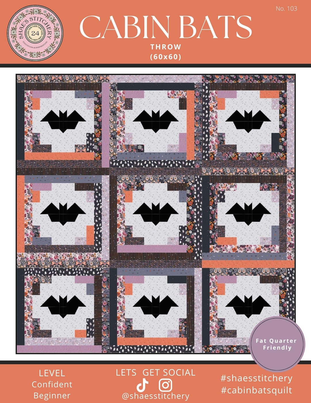 Cabin Bats Quilt Pattern- PDF - Etsy