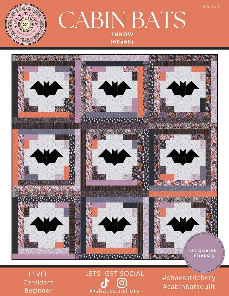 Cabin Bats Quilt Pattern- PDF - Etsy