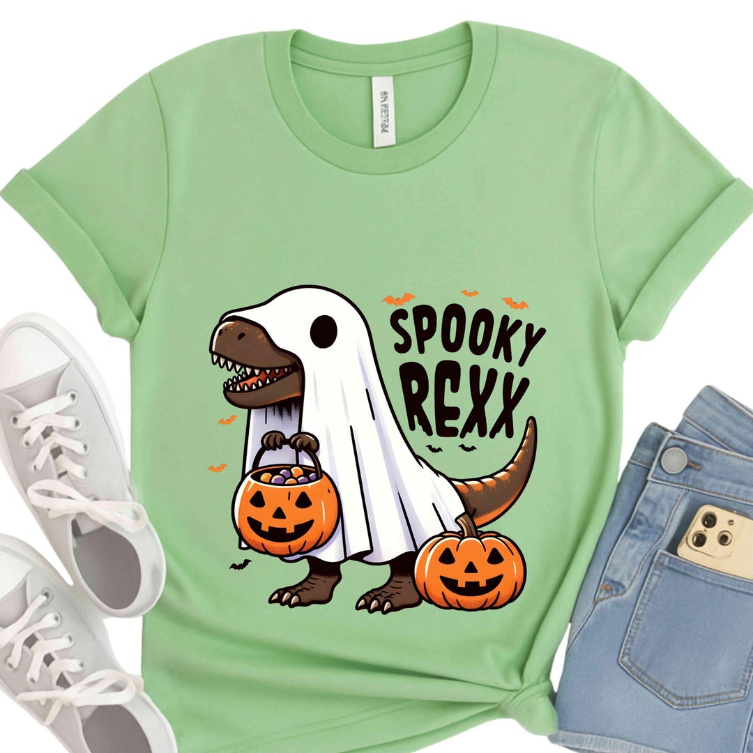 Spooky Saurus Rex – T-rex Disguised as a Ghost PNG 5000×5000 ...