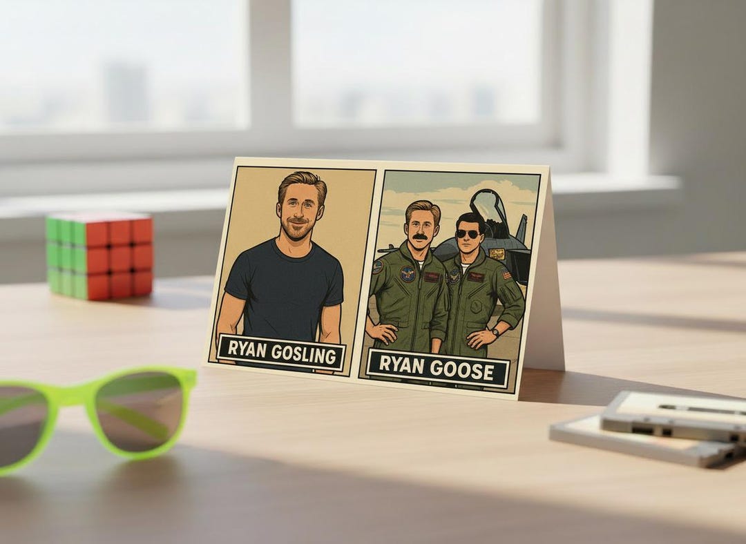Ryan Gosling, Ryan Goose - Blank Inside A6 Greeting Card – Retro Pop ...