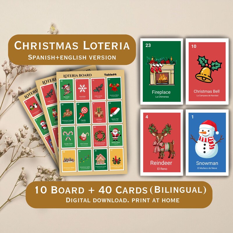 Bingo Navidad - Etsy