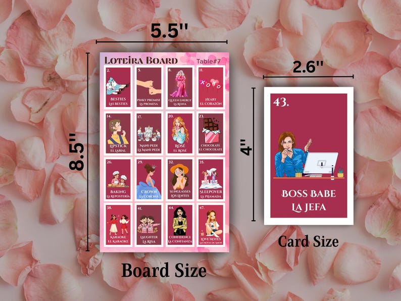 Bilingual Galentine's Loteria, 20 Printable Boards Bingo - Etsy