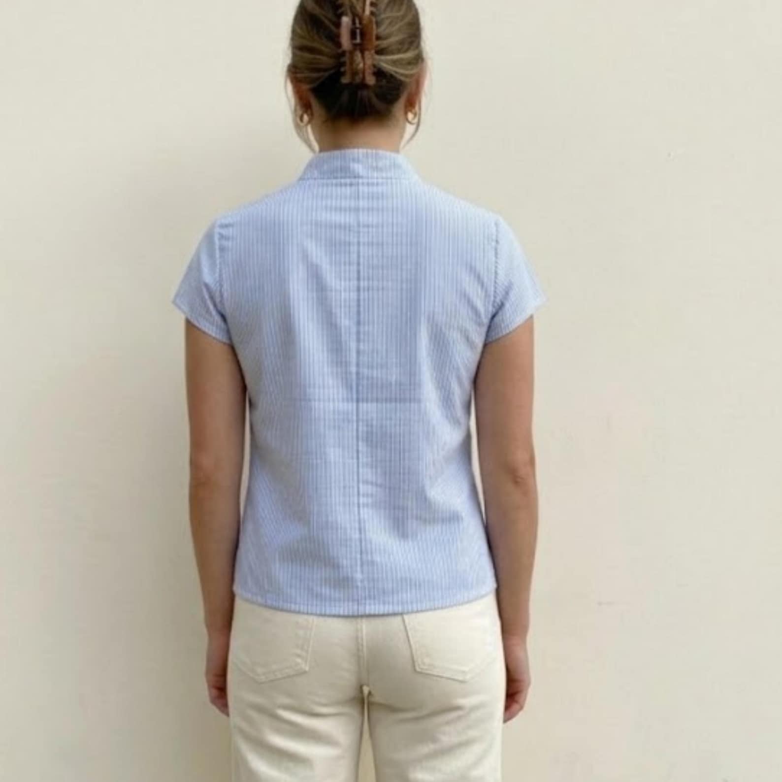 Mandarin Collar Top Sewing Pattern: Women’s Split-neck Blouse PDF ...