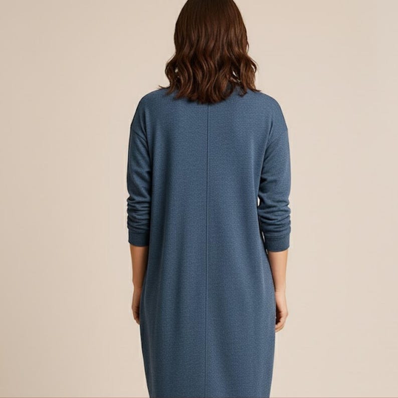 Women’s Cocoon Dress Sewing Pattern PDF – Knee-length, Dolman Sleeve ...