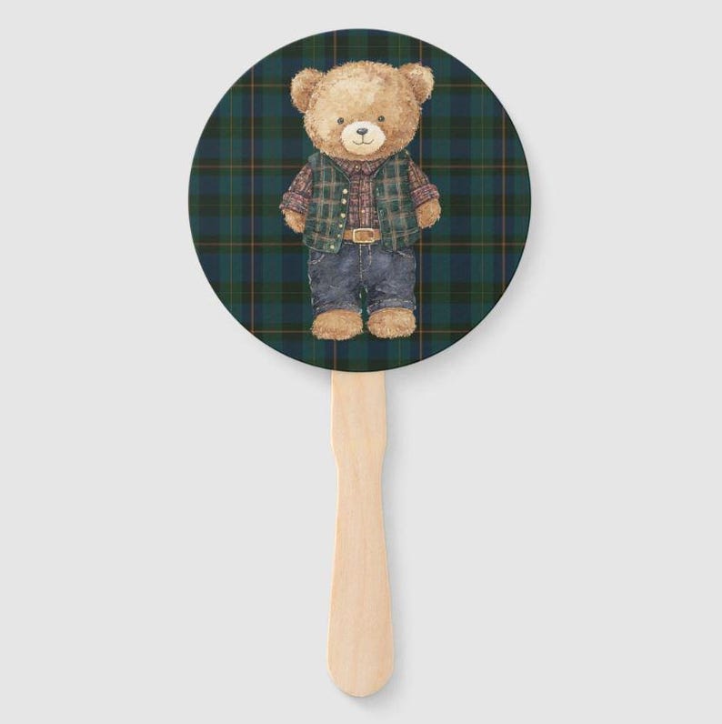 Preppy Classic Tartan Plaid Inspired Baby Shower Game Fans | Set of 10 ...