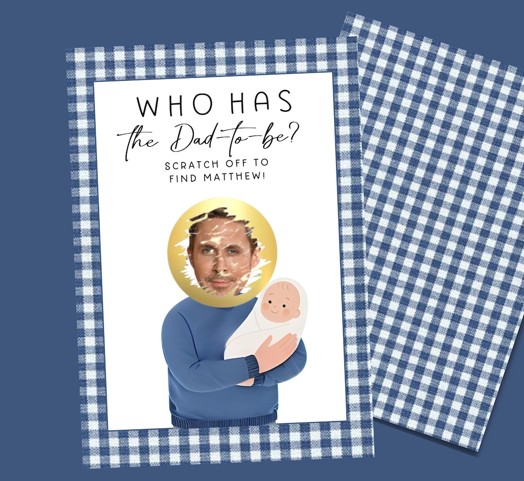 Dad to Be Scratch off Baby Shower Game | Blue Jean Baby Themed Baby ...