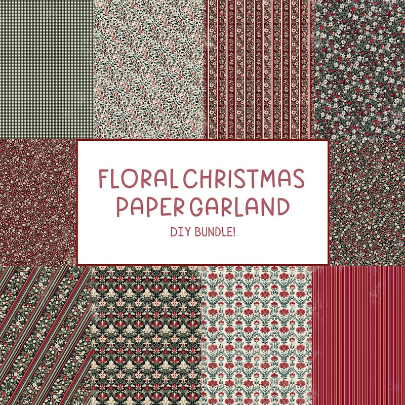 Red Paper Chain Decor - Etsy