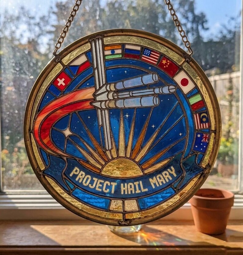Project Hail Mary Resin Suncatcher, Grace Rocky Window Hanging, Book ...
