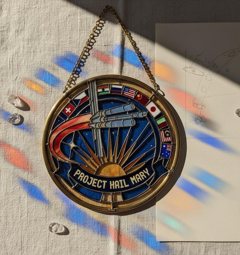 Project Hail Mary Resin Suncatcher, Grace Rocky Window Hanging, Book ...