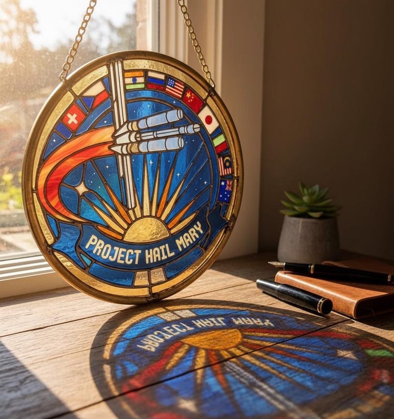 Project Hail Mary Resin Suncatcher, Grace Rocky Window Hanging, Book ...