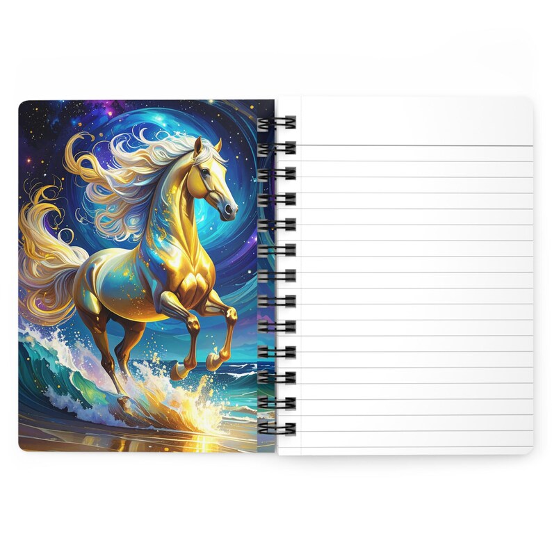 MYSTIC STALLION X2 Spiral Bound Lay-flat Journal Horse INSIDE Pix ...