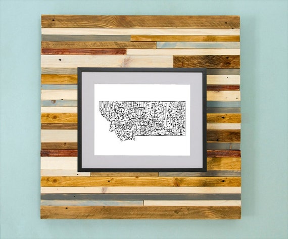 Montana County Map Hand Drawing - Etsy