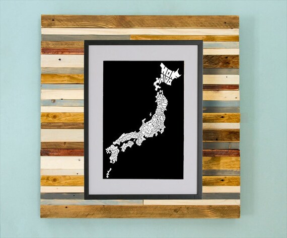 Japan Country Map Digital Drawing | Etsy