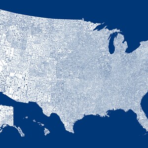 United States County Map - Hand Drawing - Etsy