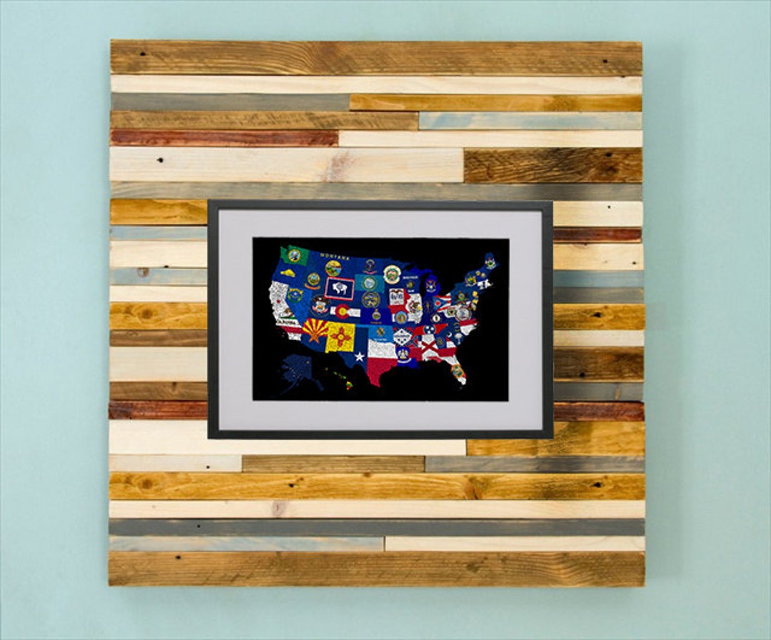 United States County Map - Hand Drawing - Etsy