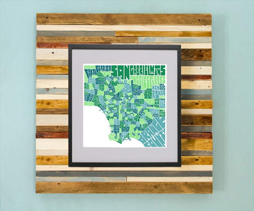 Los Angeles City Map - Hand Drawing - Etsy