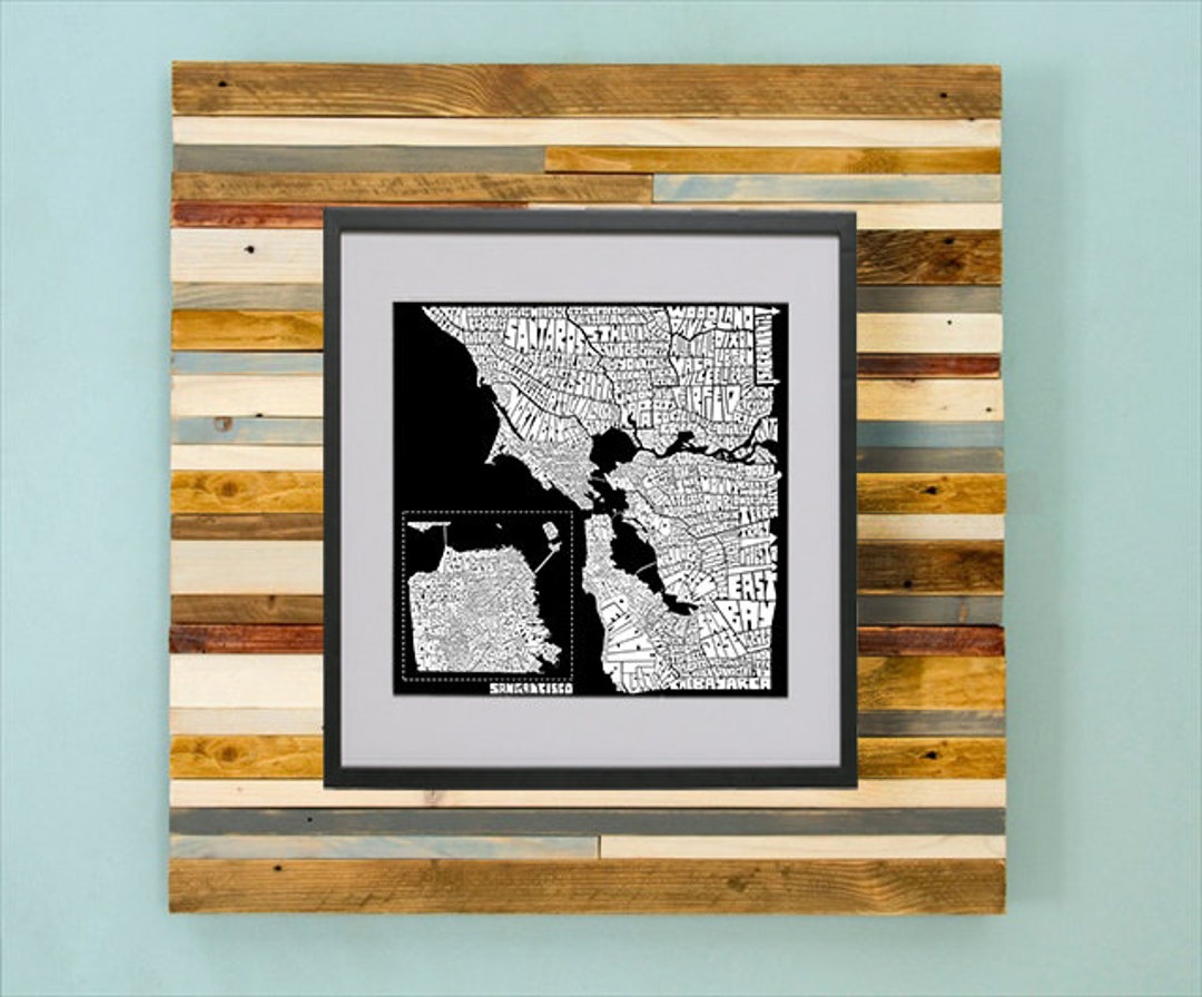 Bay Area Map Hand Drawing - Etsy