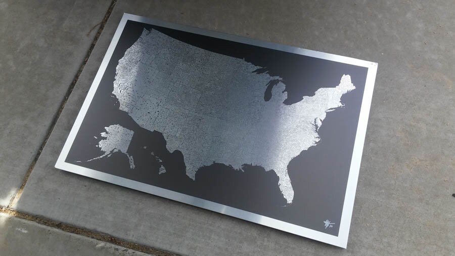 United States County Map - Hand Drawing - Etsy