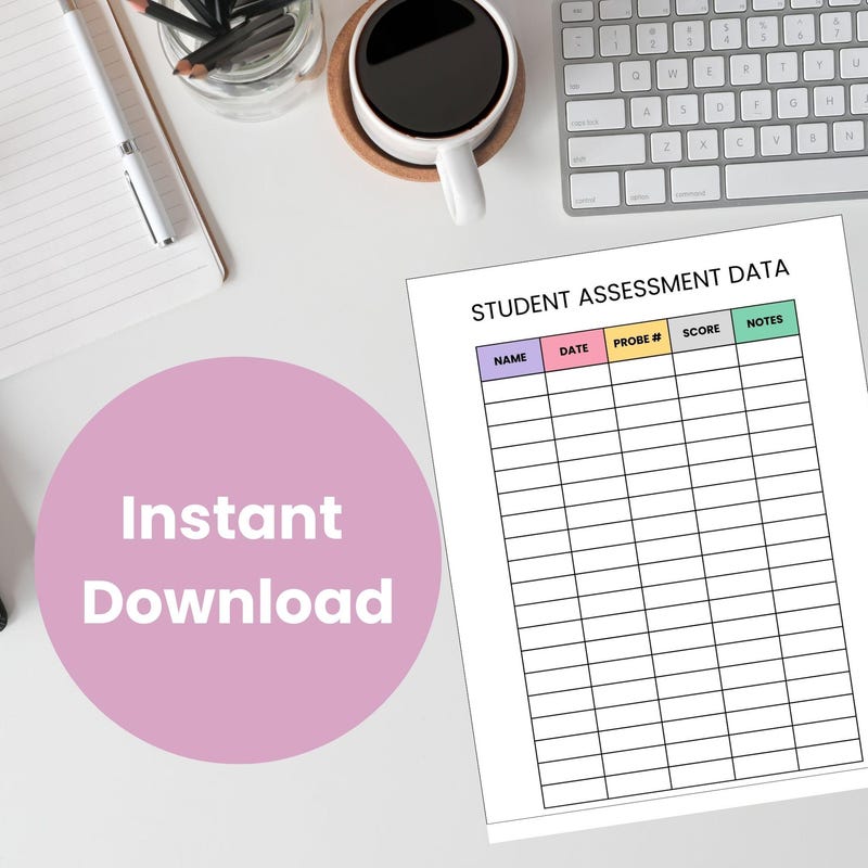Assessment Tracker for Teachers Printable - Etsy UK