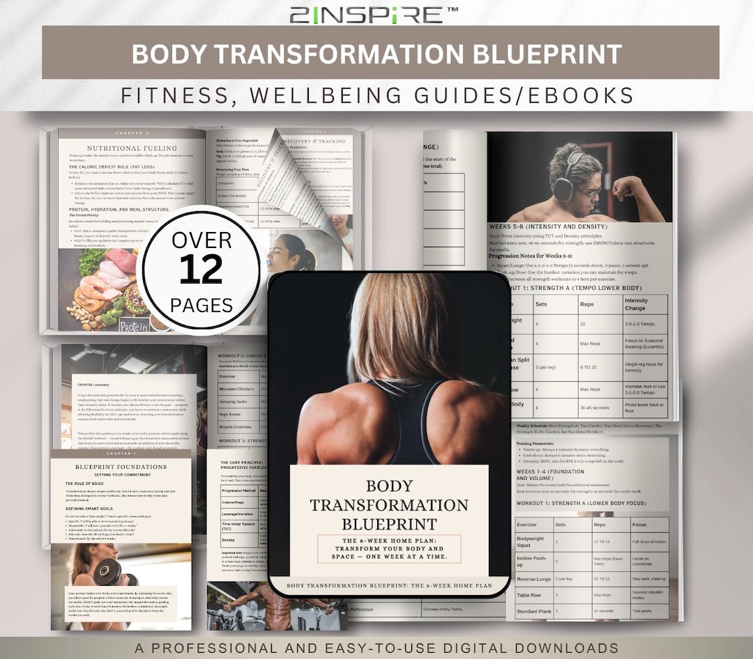 Body Transformation Blueprint Ebook, 8-week Fitness and Nutrition Guide ...