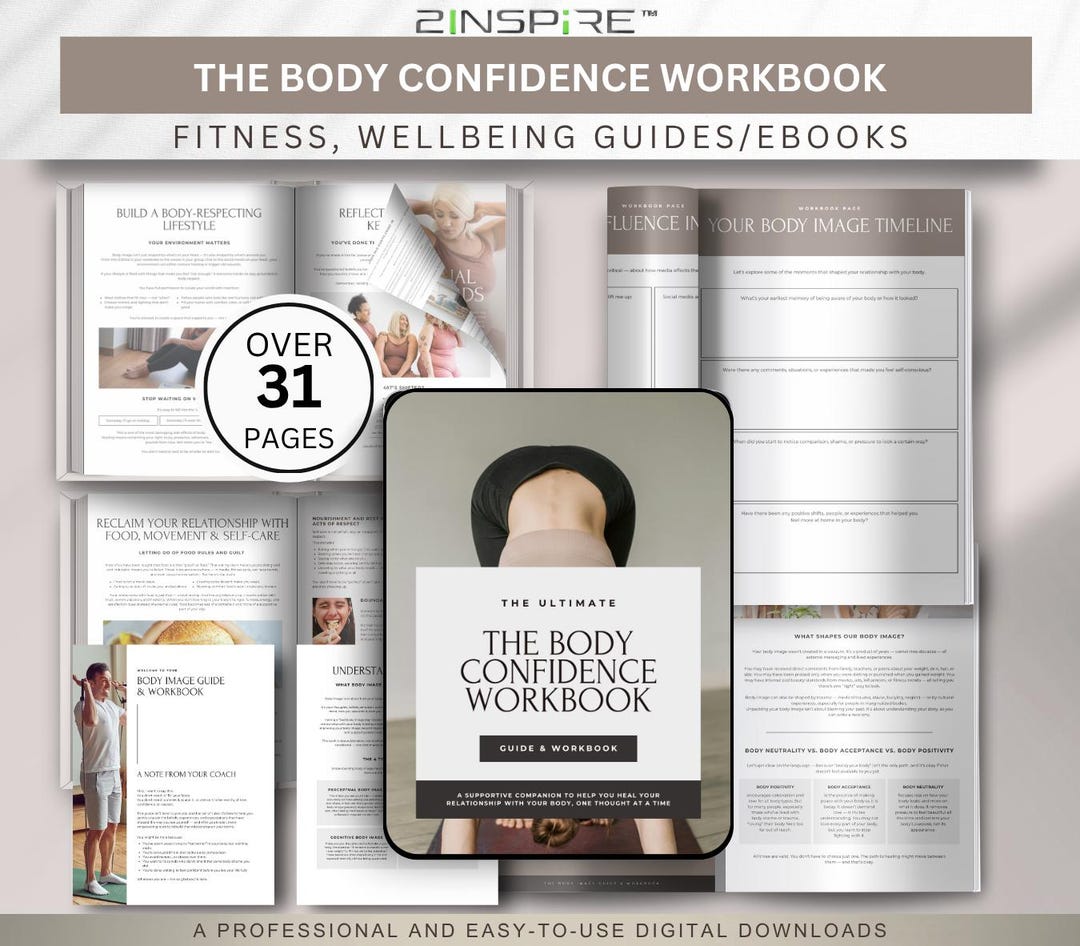 The Body Confidence Workbook, Self-love and Positivity Journal, Body ...