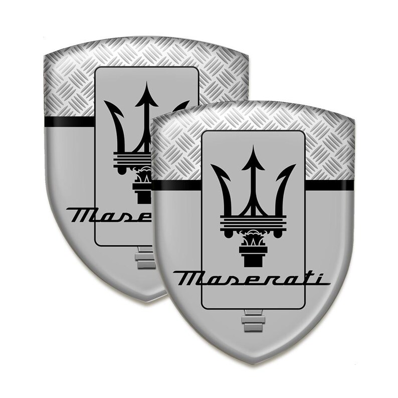 3D Domed Shield Emblem,epoxy Resin Logo Sticker for Maserati, Universal ...