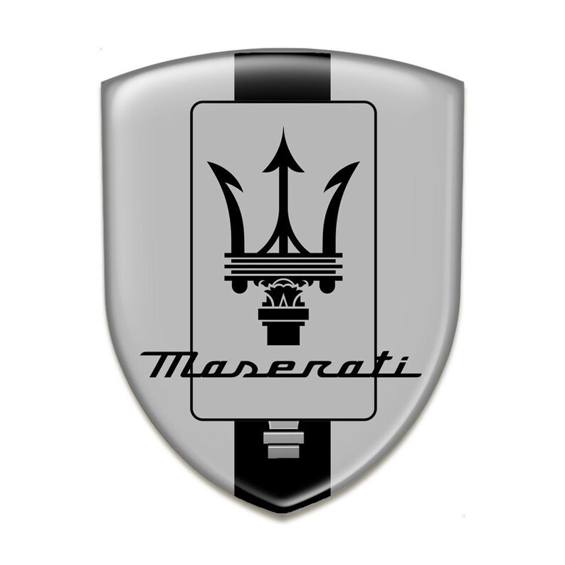 3D Domed Shield Emblem,epoxy Resin Logo Sticker for Maserati, Universal ...